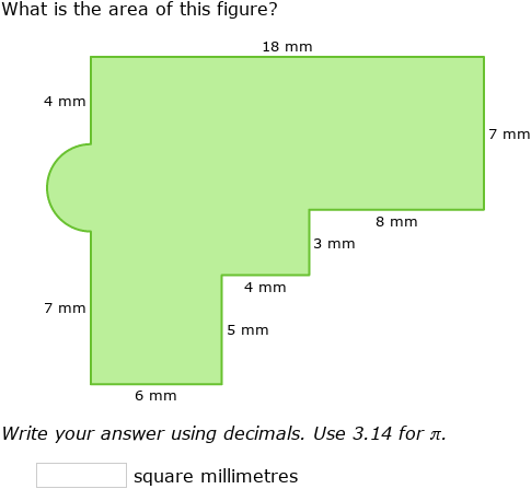 IXL - Area of compound figures with triangles, semicircles and quarter circles (Year 9 maths ...