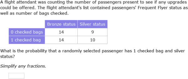 IXL - Find probabilities using two-way frequency tables (Year 9 maths ...